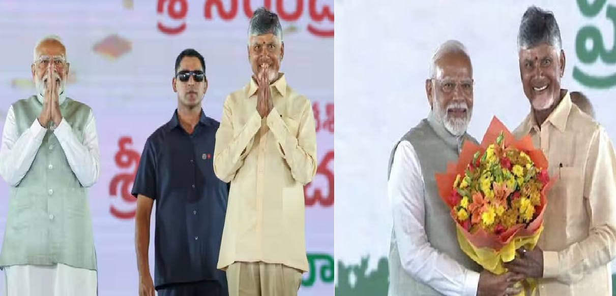 Prime Minister Attends Inauguration of New Andhra Pradesh Government